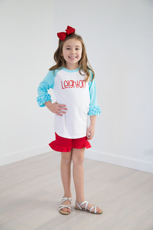 Girls Ruffle Knit Shorties – Love That Cotton