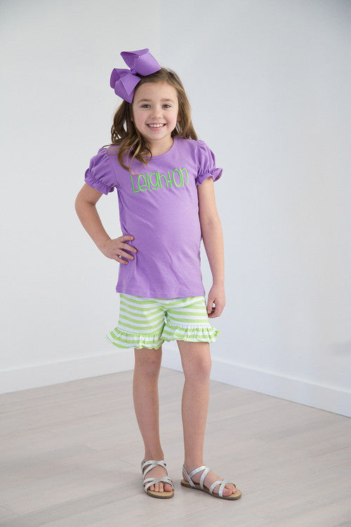 Girls Ruffle Knit Shorties – Love That Cotton