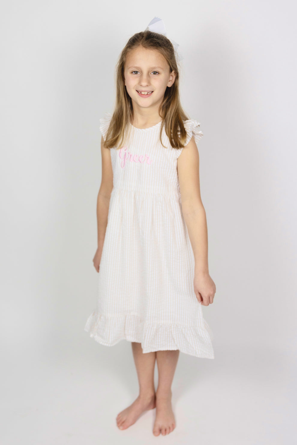 Girls Seersucker Dress – Love That Cotton