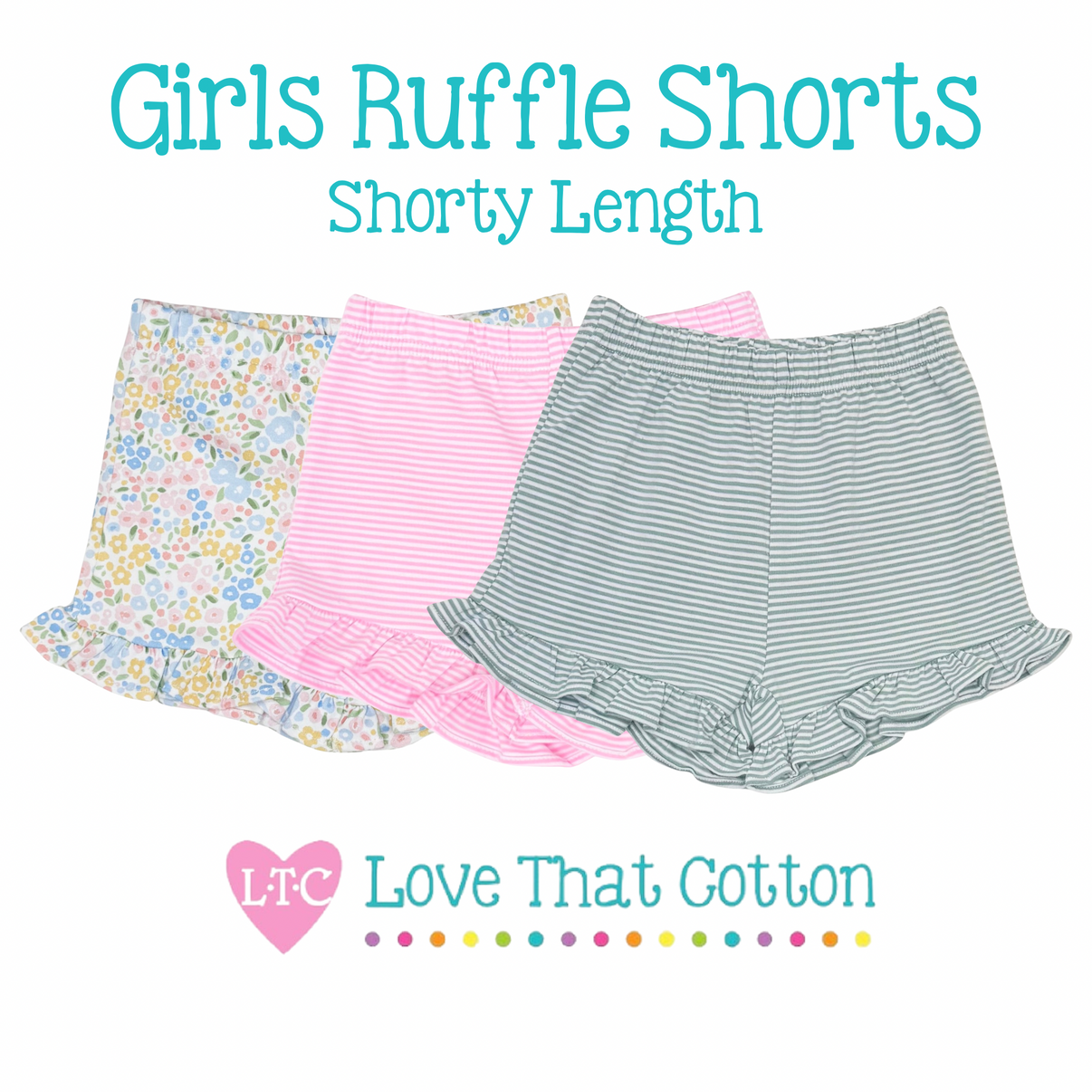 Girls Knit Ruffled Shorties (Shorty Length) – Love That Cotton