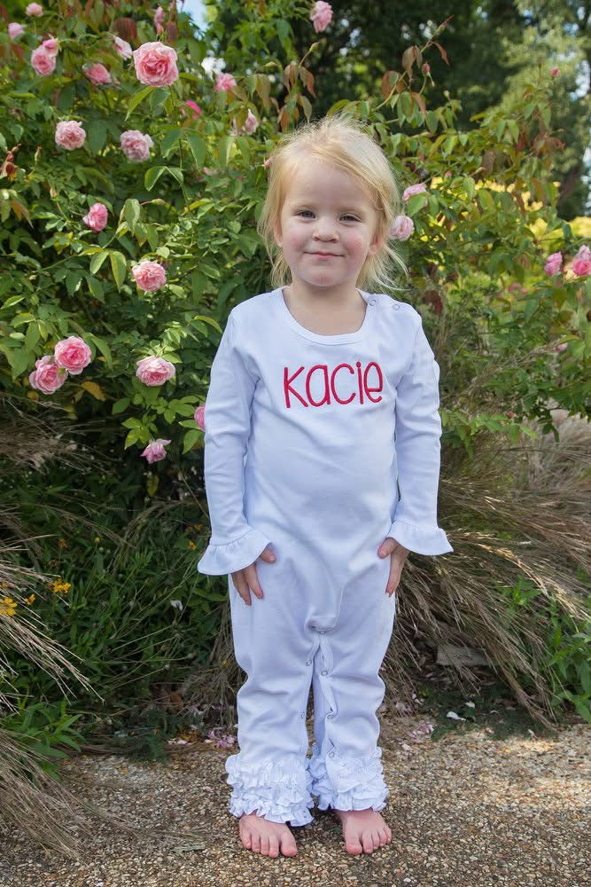 Girls Icing Ruffle Long Romper – Love That Cotton