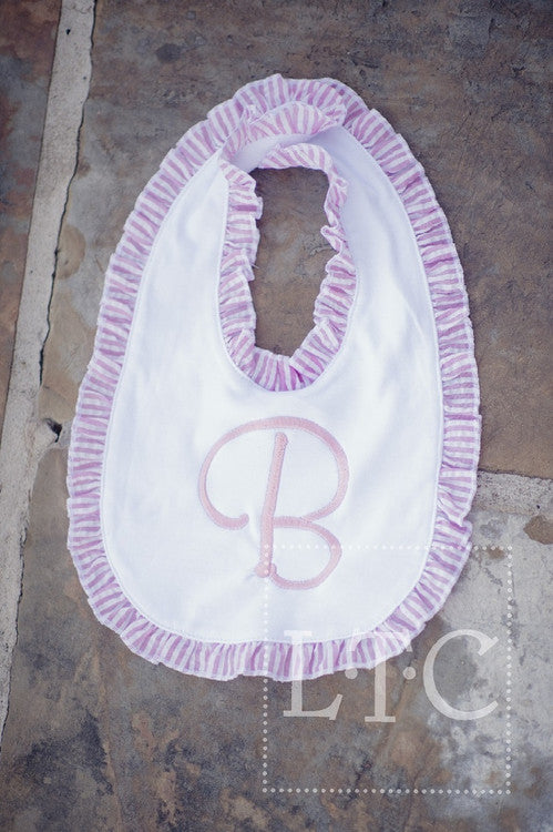 Girls baby Bib with Ruffle from Love That Cotton
