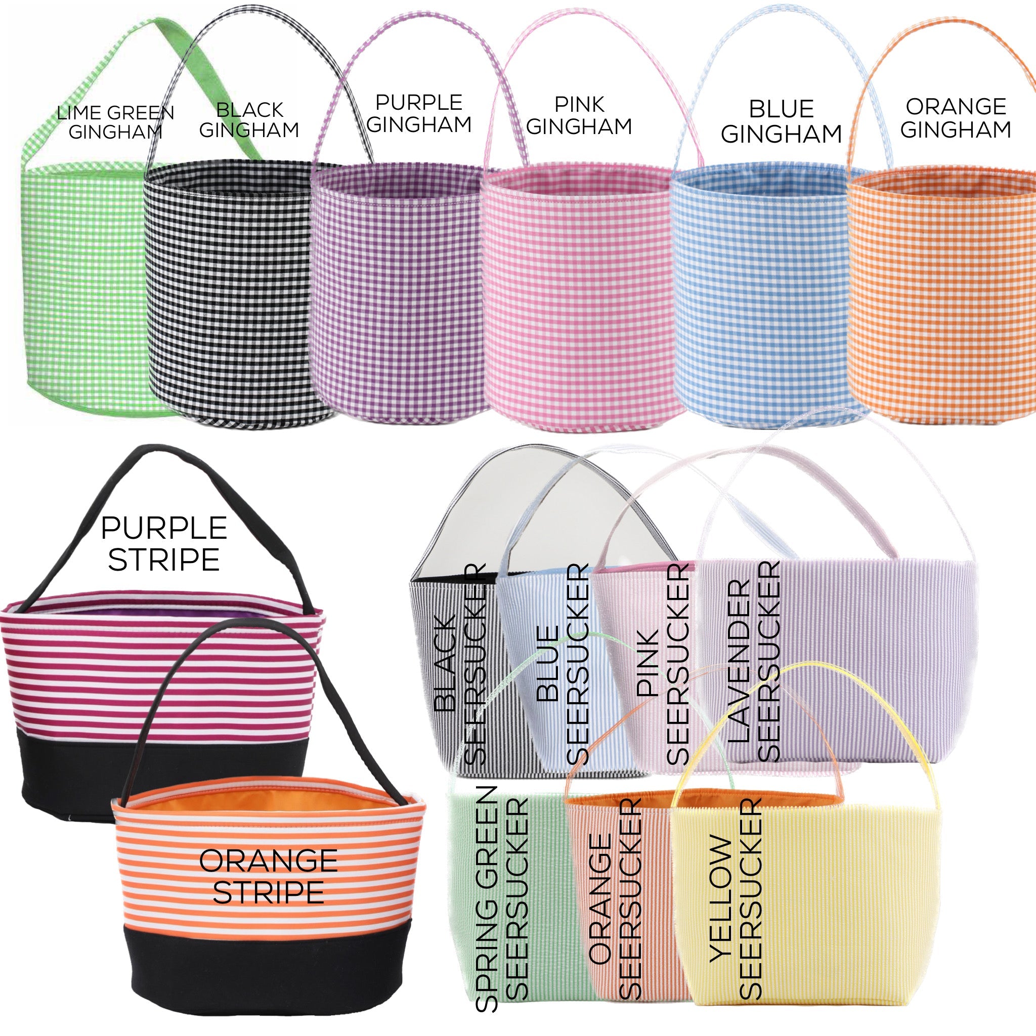 Gingham/Seersucker Bucket Bag – Love That Cotton